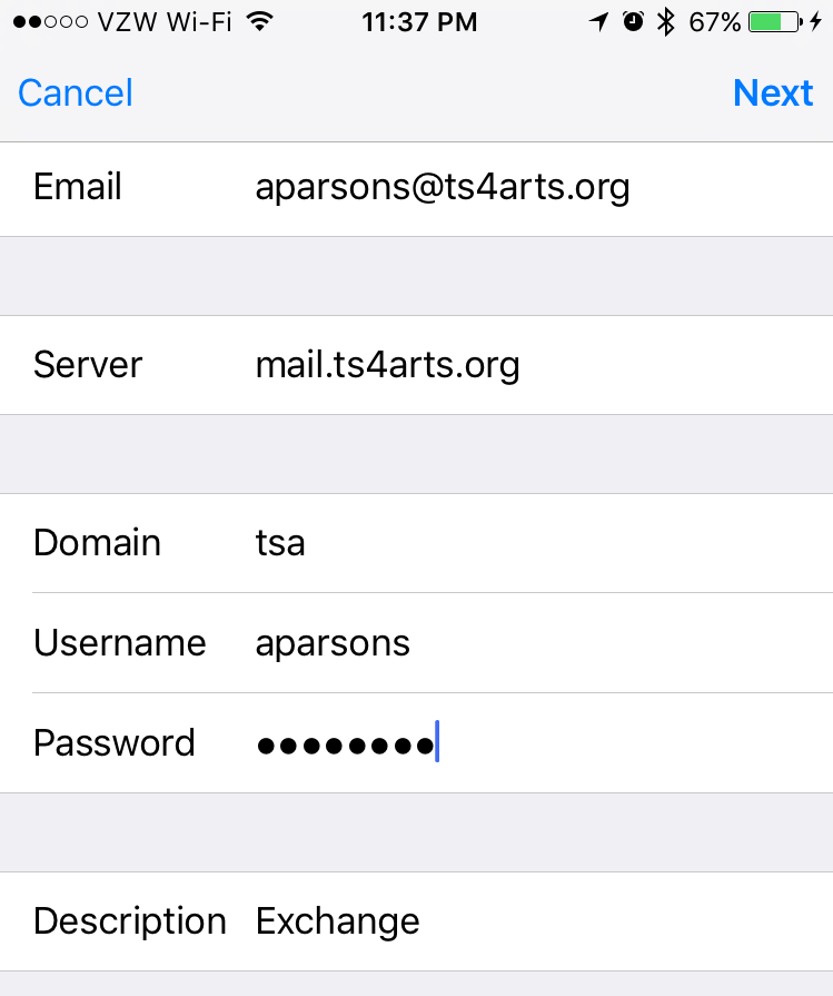 iPad Mail Setup – Toledo School for the Arts