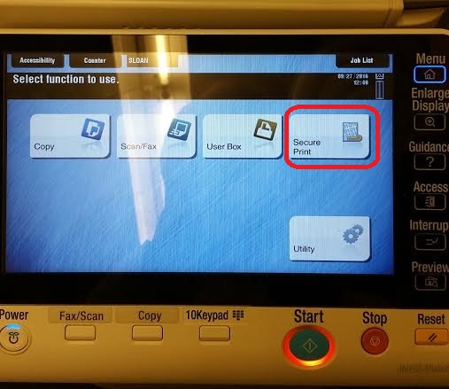 Utilizing Secure Print on the Konica Minolta Bizhub 654e – Toledo ...